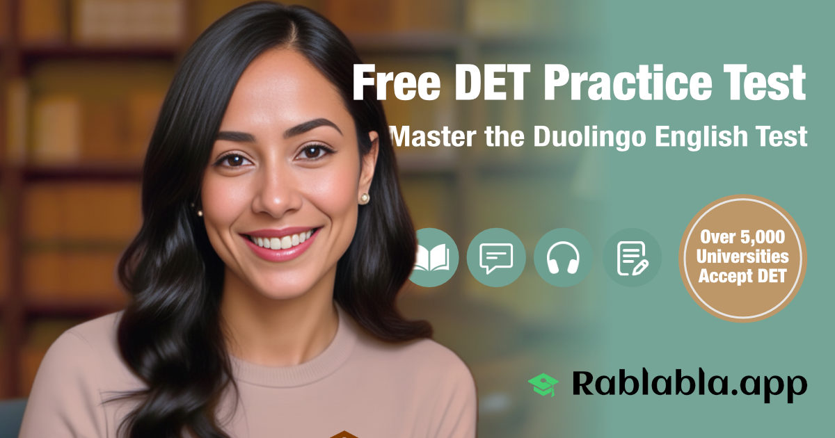 Free DET Practice Test | Duolingo English Test Practice 2025 | Rablabla.app
